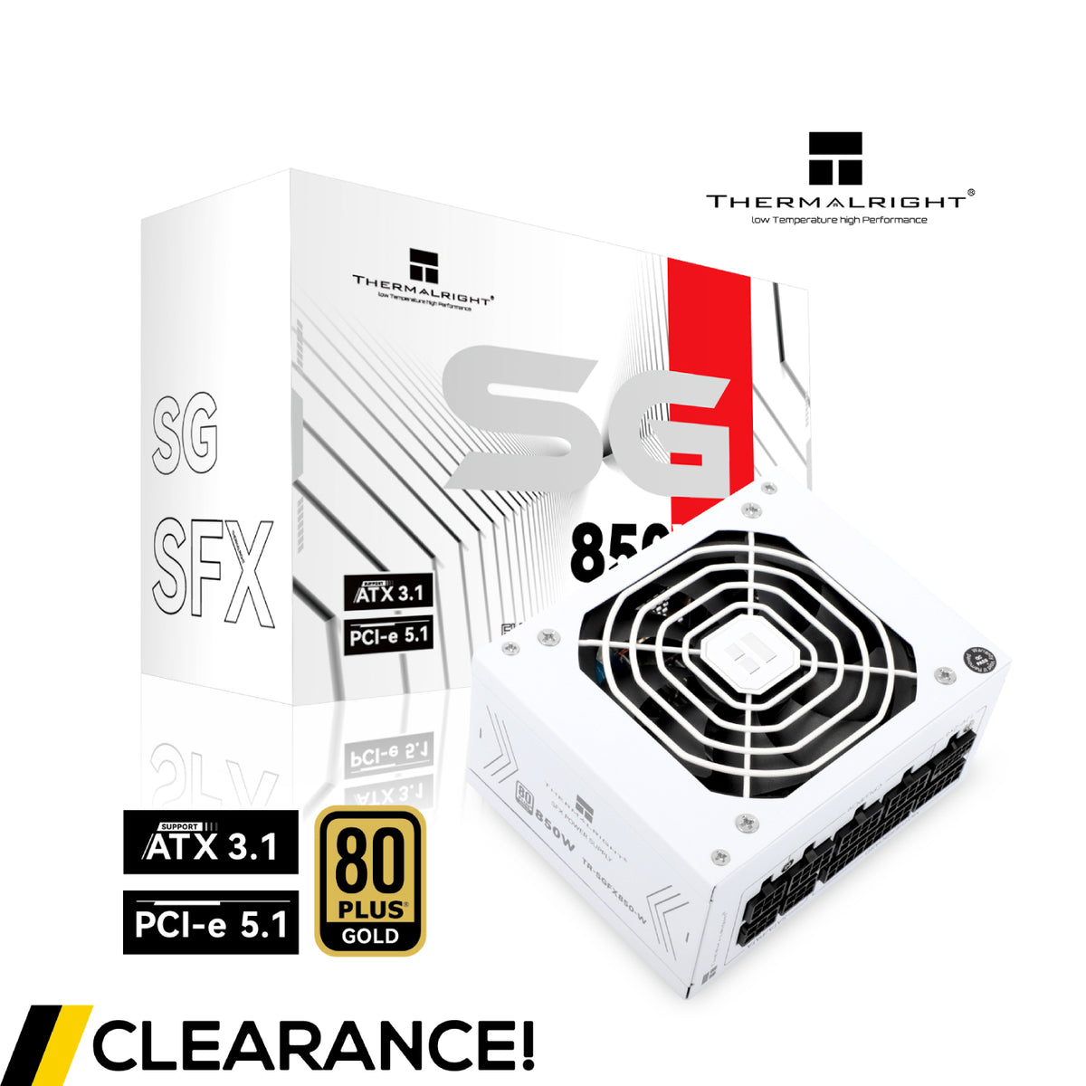 850W Thermalright SGFX-850-W ATX 3.1 Gold Modular SFX PSU - Grade A ...